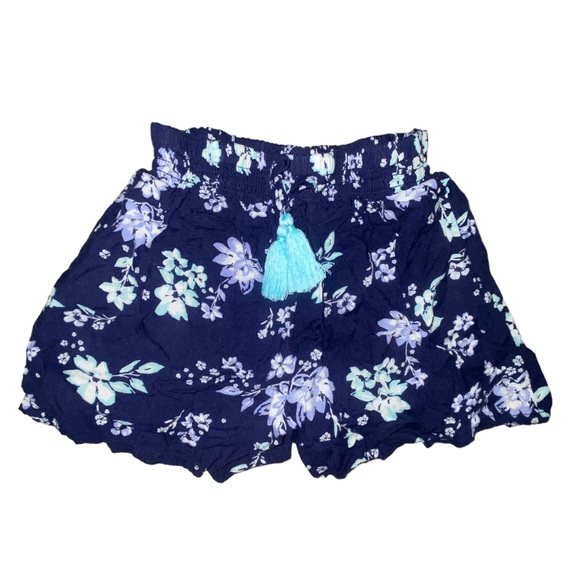 Justice | Bottoms | Justice Girls Size 67 Blue Purple Floral Shorts ...
